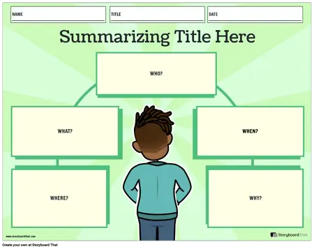 Summarizing Worksheets — Summarizing Maker | StoryboardThat