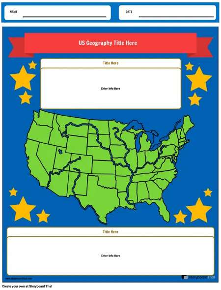 US Geography Worksheets — USA Map Worksheet | StoryboardThat