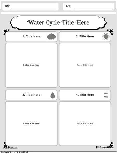 Water Cycle Worksheets — Water Cycle Maker | StoryboardThat
