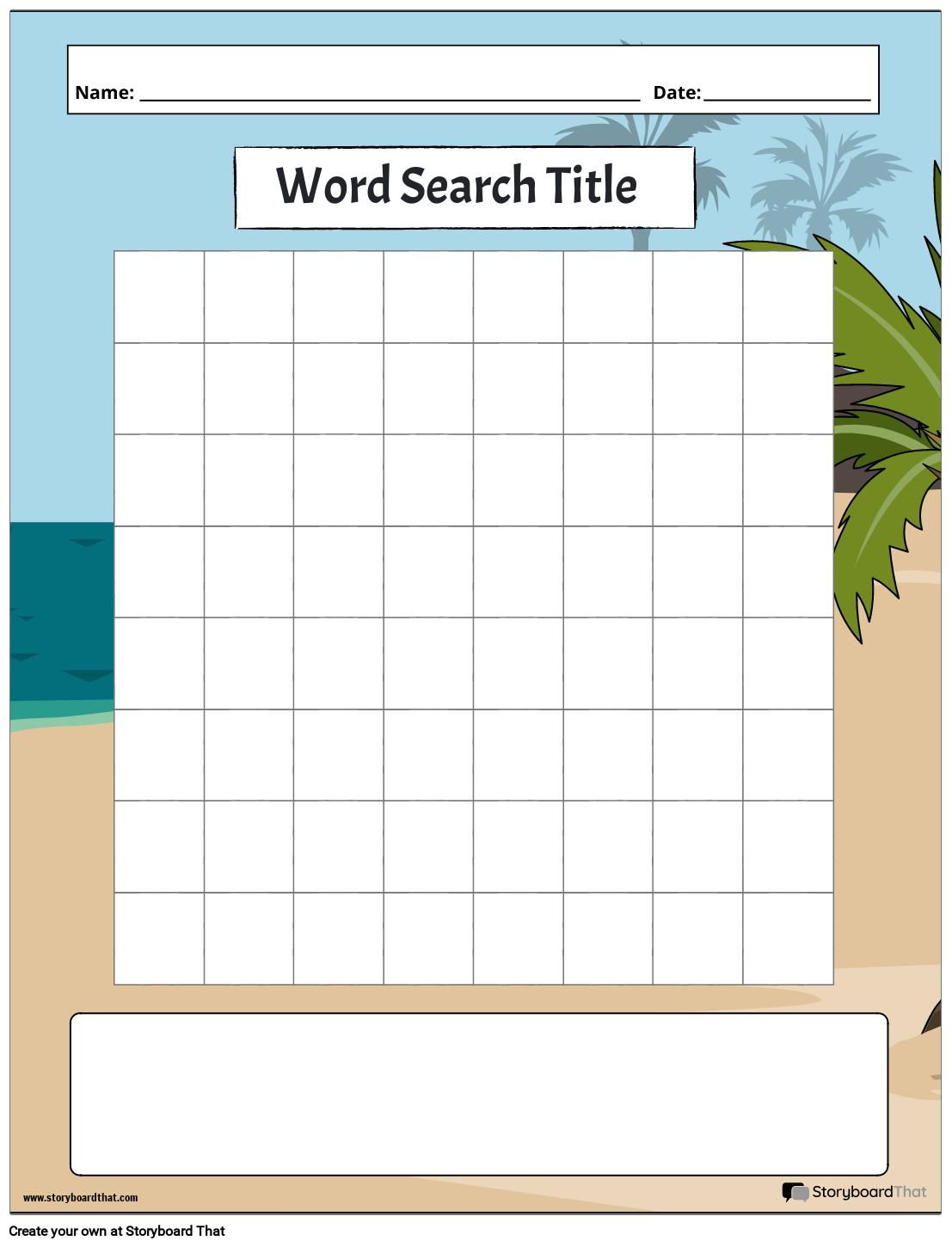 Create Your Own Word Search Create Your Own Word Search