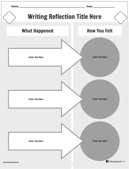 Writing Reflection Worksheets | StoryboardThat