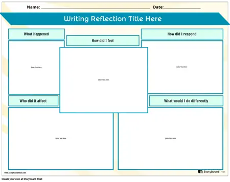 Writing Reflection Worksheets | StoryboardThat