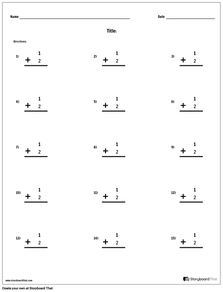 Addition - Place Value Storyboard af da-examples