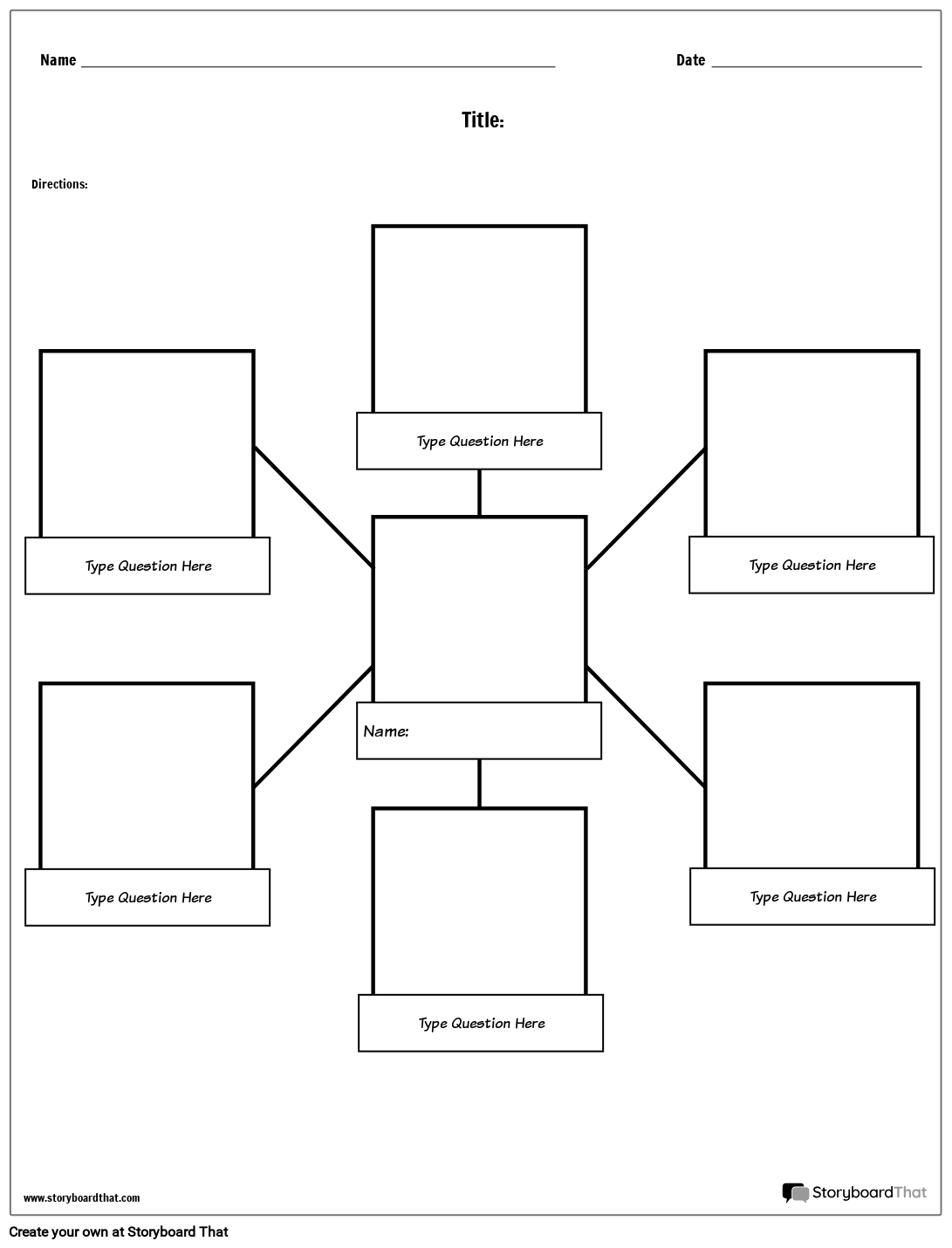 All About Me Spider Chart Storyboard Por Worksheet templates