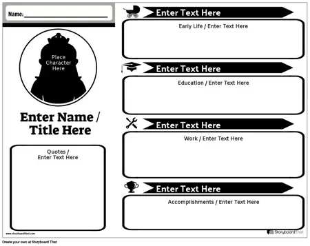 Biography Worksheets — Biography Graphic Organizers — Biography Maker ...