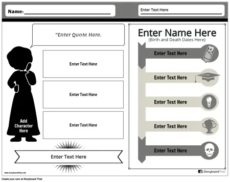 Biography Worksheets — Biography Graphic Organizers — Biography Maker ...