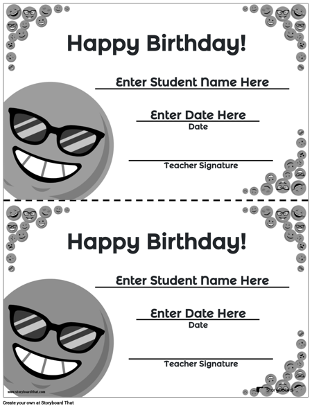 Birthday Certificates | Birthday Celebration Worksheets