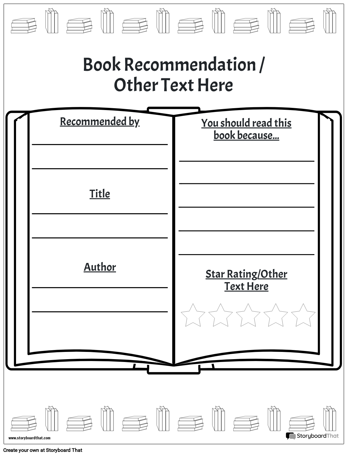 Book Recommendation 4 Storyboard By Worksheet templates Book Recommendation 4 Storyboard By Worksheet templates