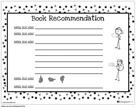 Book Recommendation Template — Book Recommendation Maker | StoryboardThat