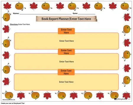Book Report Template — Book Report Maker | StoryboardThat