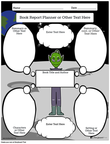 Book Report Planning Sheet | Create Your Own at Storyboard That