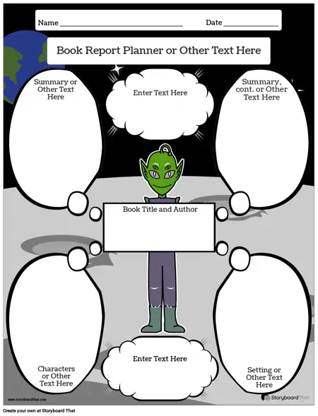 Book Report Template — Book Report Maker | StoryboardThat