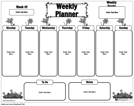 Weekly Planner Templates | Planner Worksheets