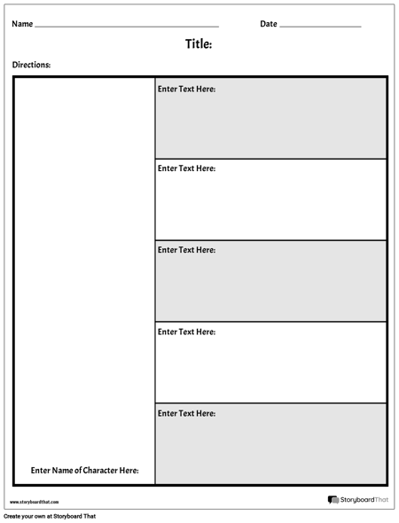 Character Map Graphic Organizer | Character Map Worksheet