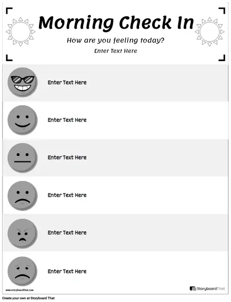 Morning Check In for Students — Morning Messages | StoryboardThat