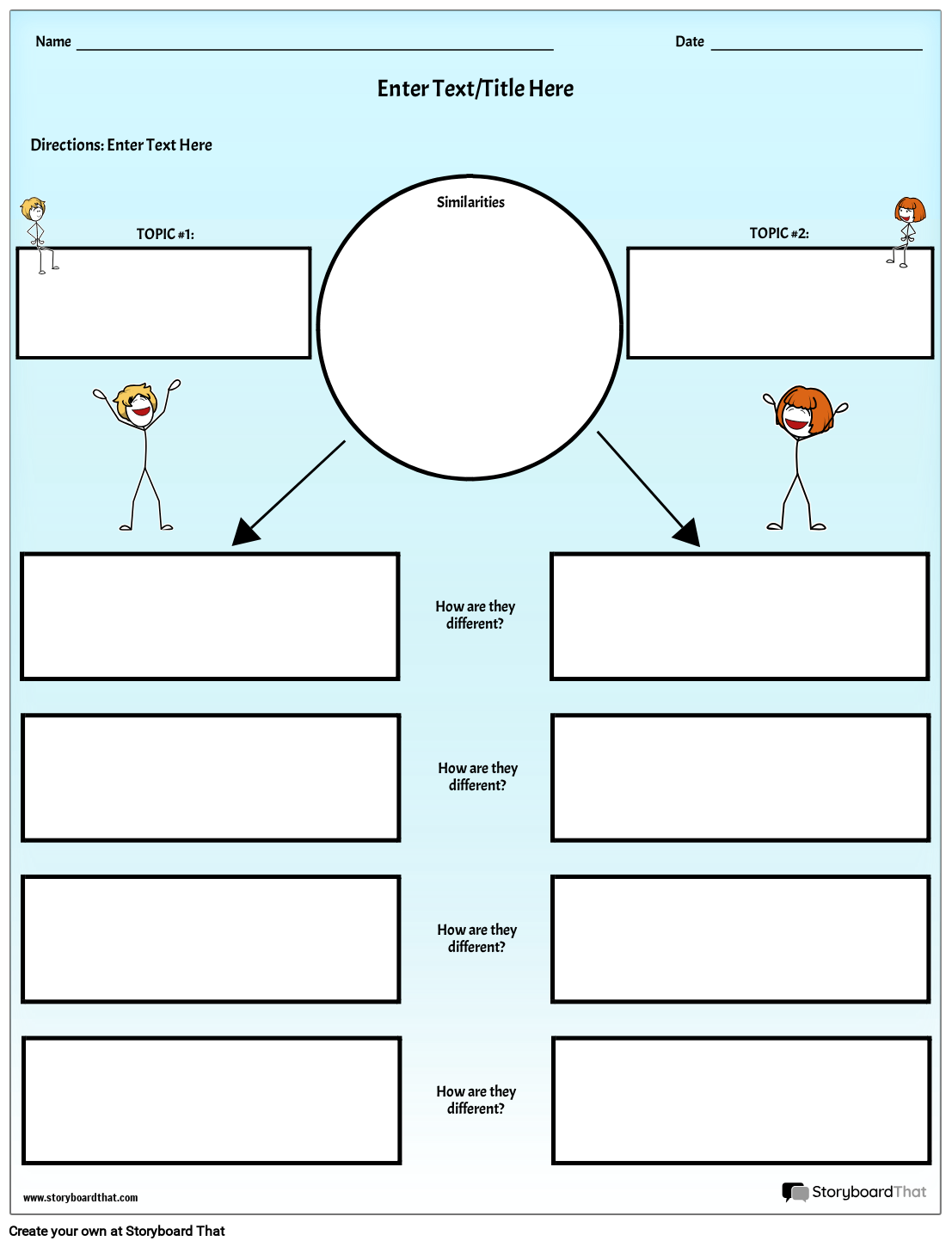 Compare Contrast Worksheet 1 Storyboard By Worksheet templates
