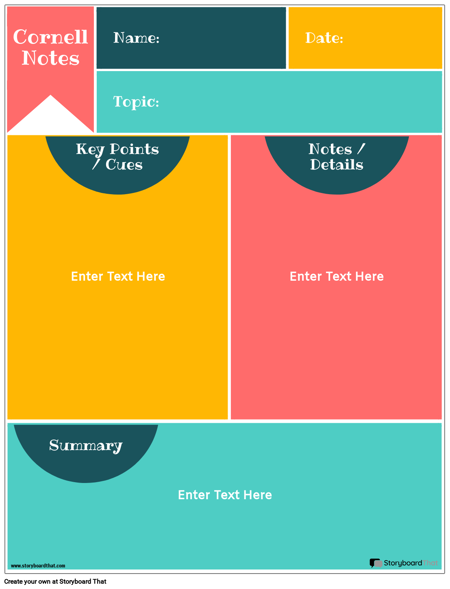 Cornell Notes Template | Create Cornell Notes Worksheets