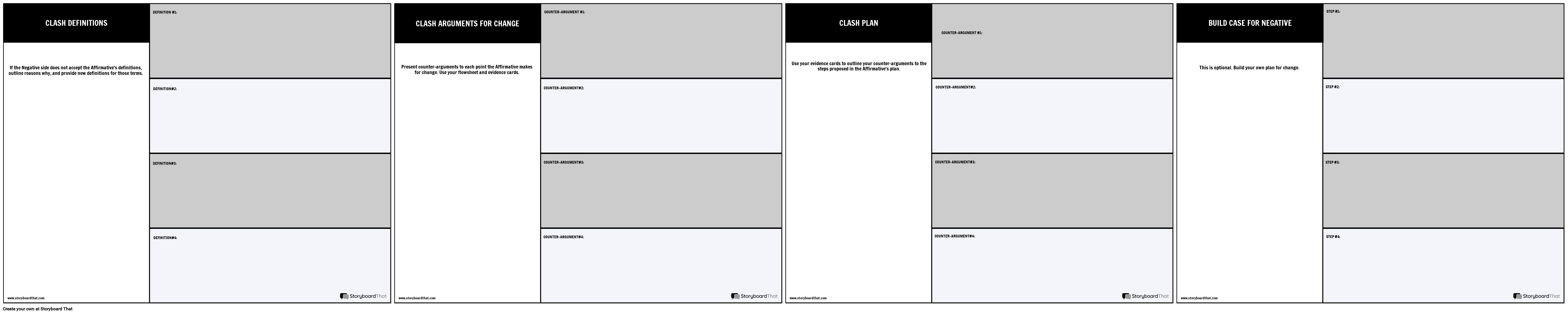 Free Debate Speech Templates Organizers StoryboardThat