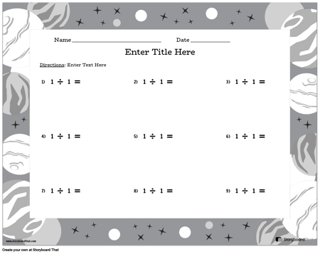 Make Division Worksheets | Math Worksheet Templates