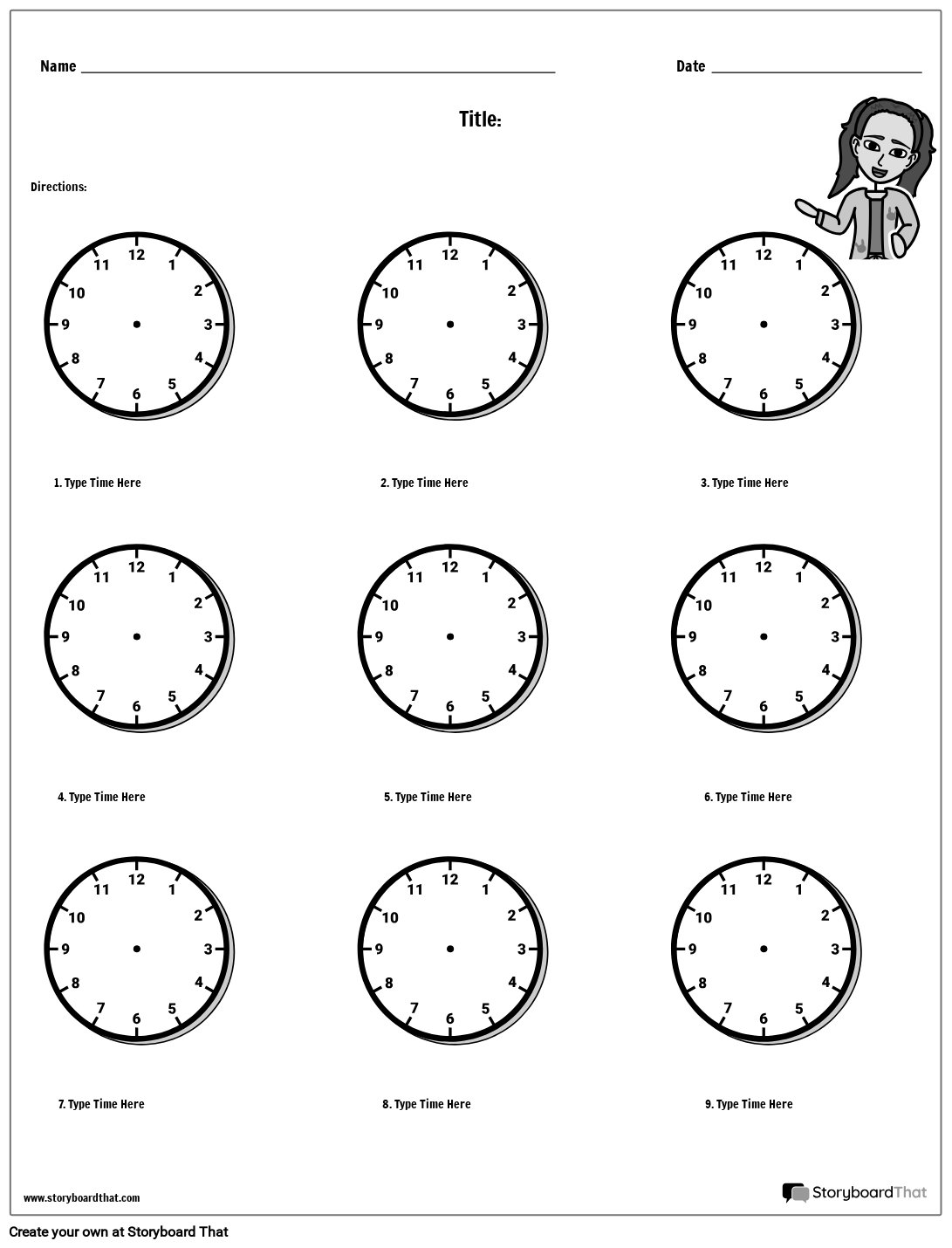 Grade 3 Telling Time Worksheet Read The Clock 1 Minute Intervals K5