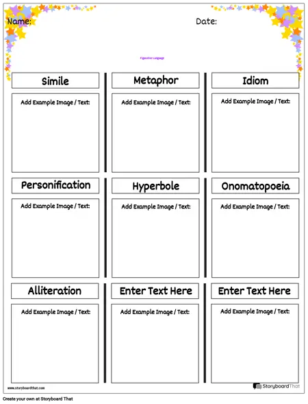 Printable Figurative Language Chart