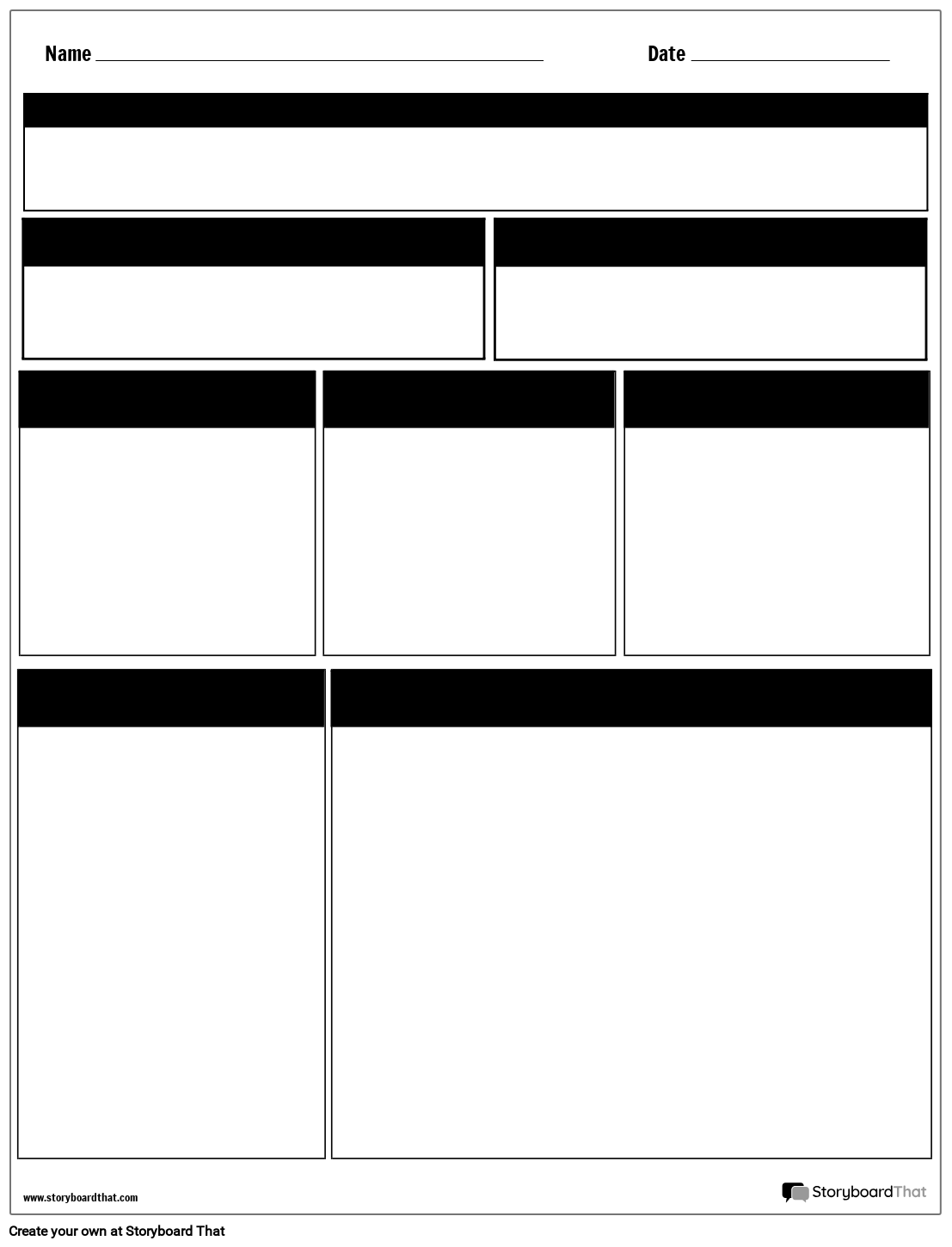 Foundation Experimental Design Sheet Storyboard