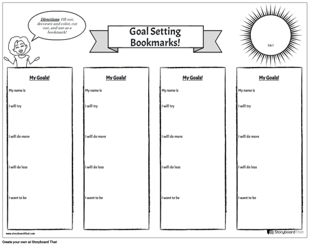 Goal Setting Worksheets Custom Made on Storyboard That