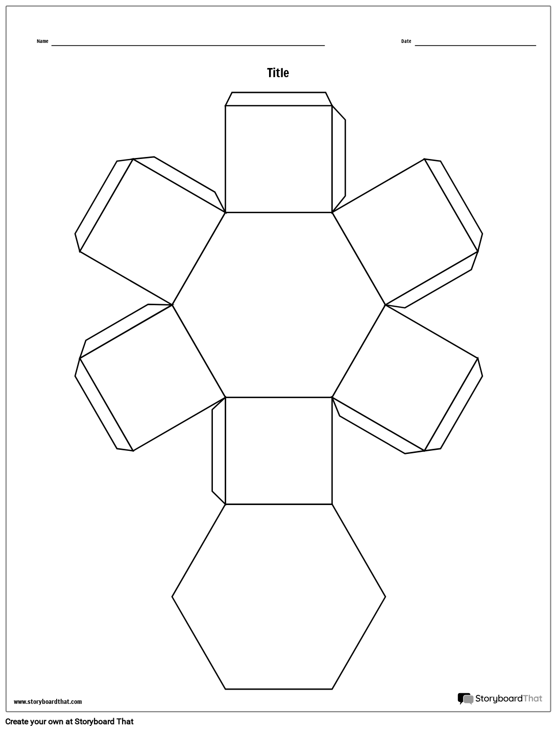 Hexagon Story Cube Template Storyboard By Worksheet templates