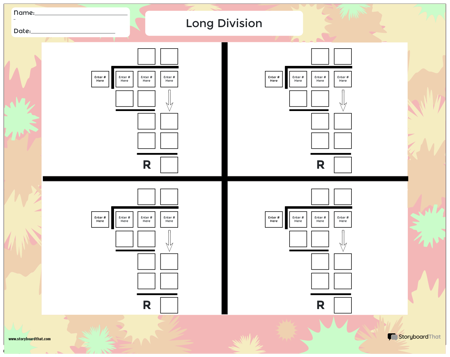 Long Division Worksheets | Custom Math Worksheets