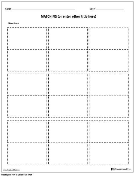 Make Matching Worksheets | Matching Worksheet Templates