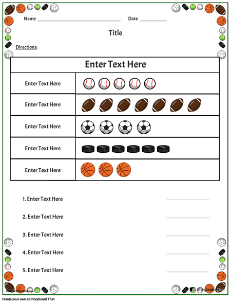 Pictograph Worksheets | Create Your Own Pictographs on Storyboard That