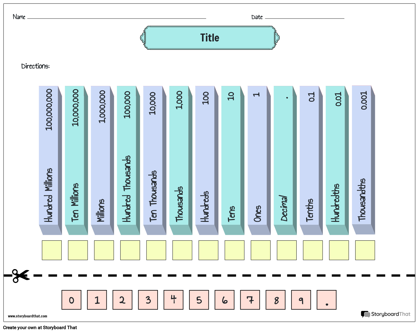 Place Value Worksheets Free Place Value Charts Place Value Worksheets Free Place Value Charts