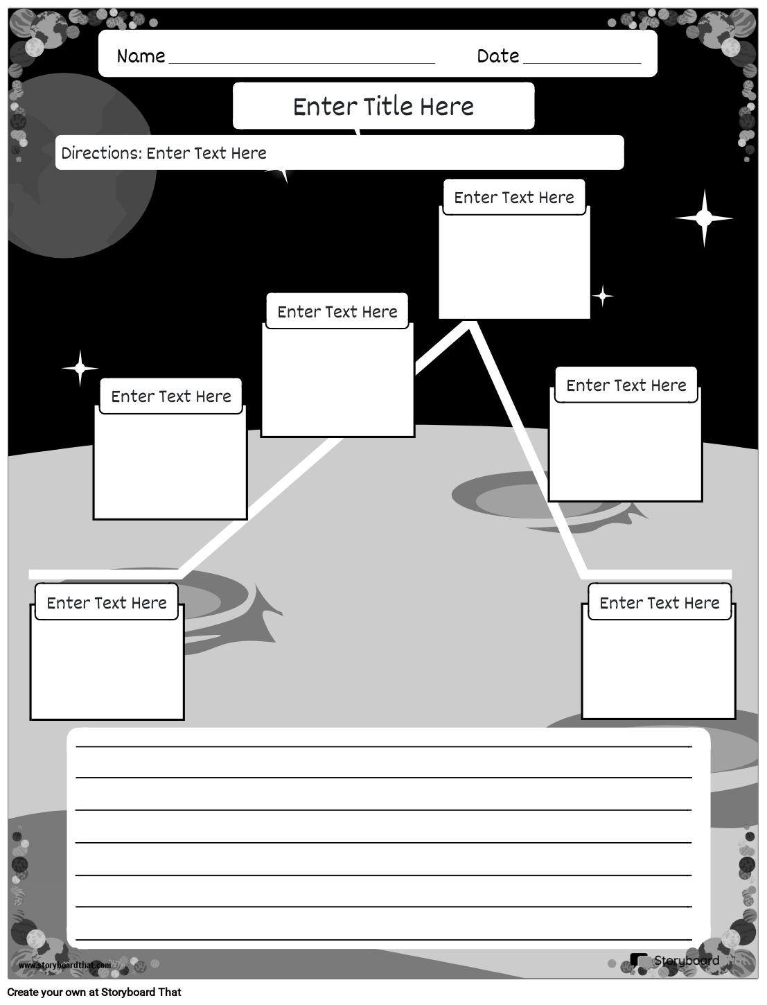 Plot Diagram Portrait BW 1 Storyboard Por Worksheet templates
