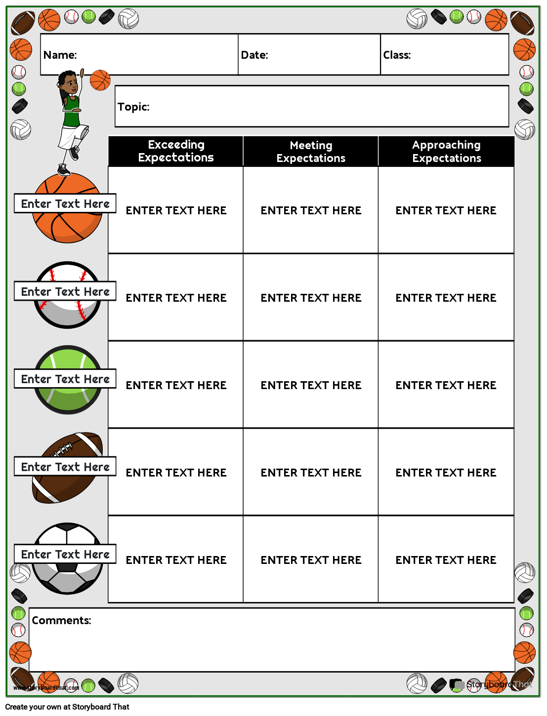 Rubric Format Template Pdf Infoupdate