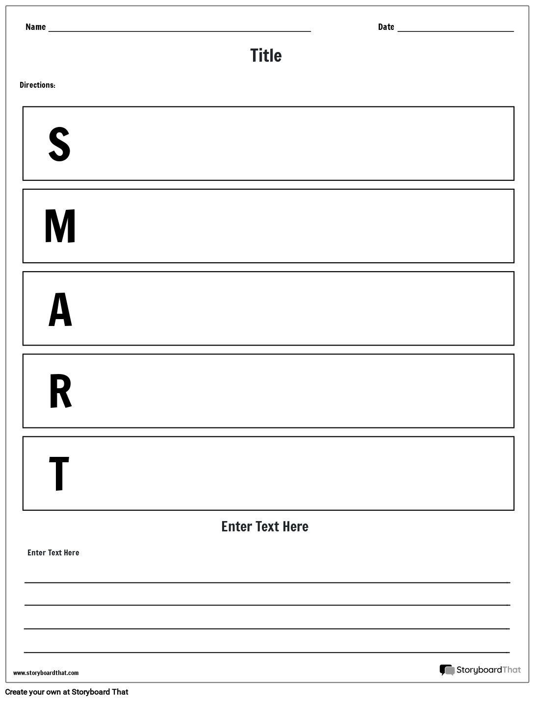 SMART Goals Storyboard O Worksheet templates SMART Goals Storyboard O Worksheet templates