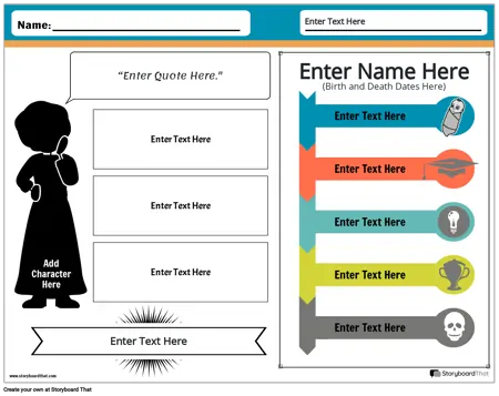 Biography Worksheets — Biography Graphic Organizers — Biography Maker ...