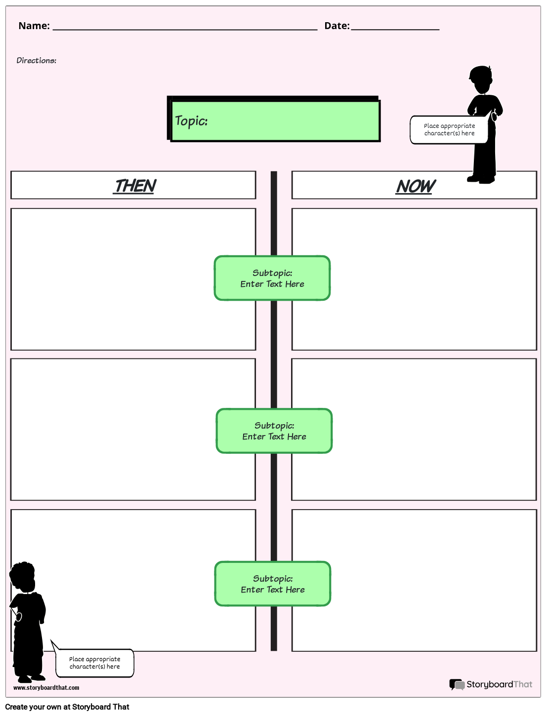 Social Studies Then And Now Storyboard Door Worksheet templates