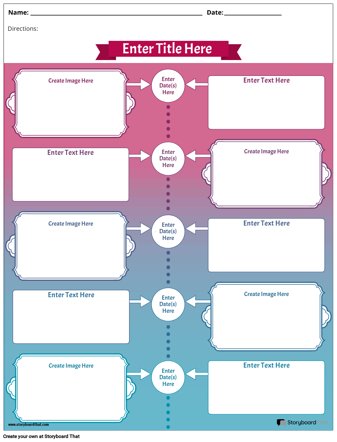 Social Studies Timeline Worksheet Color Storyboard