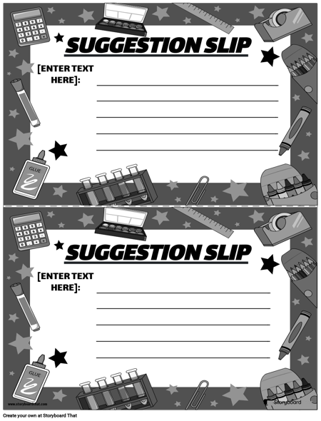 Suggestion Box Slips Template | Custom Suggestion Slips