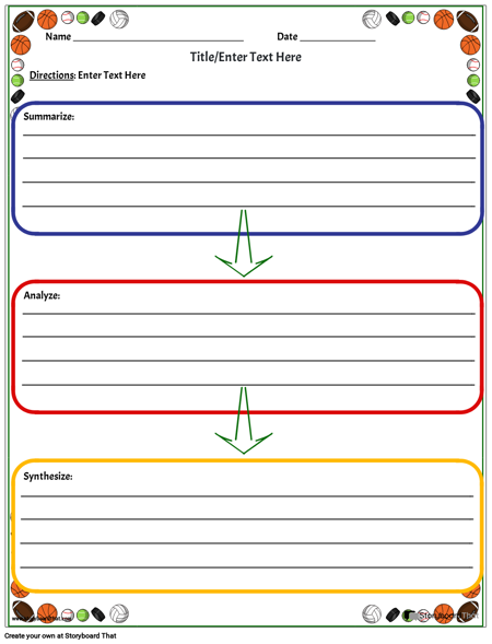 Summary and Synthesis Worksheets | Synthesizing Information