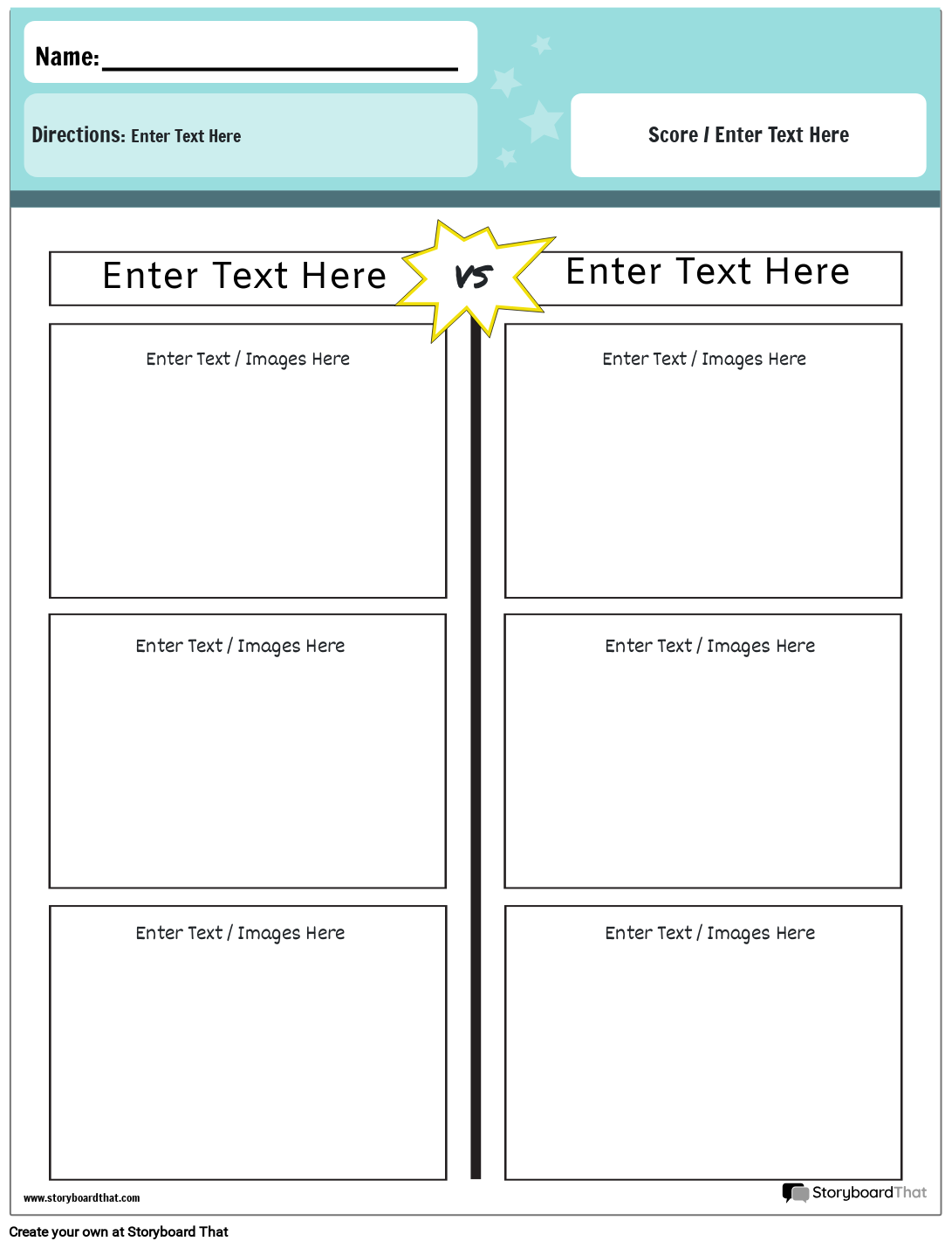 T Chart Template Storyboard Av Worksheet templates