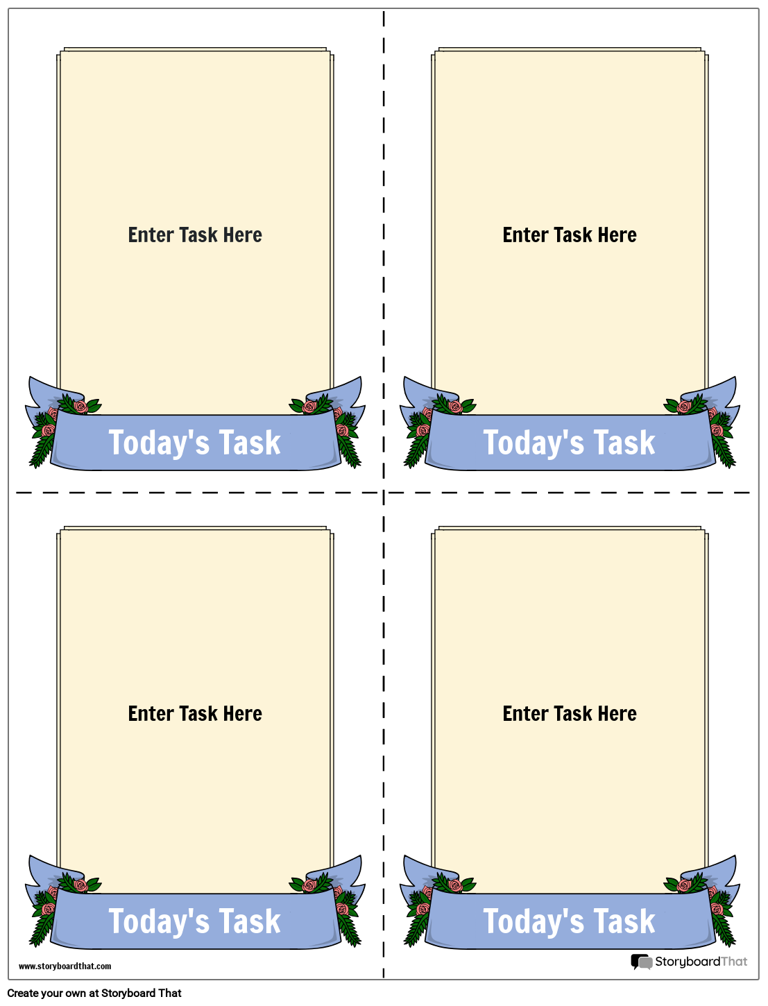 Task Card Template 8 Storyboard By Worksheet templates