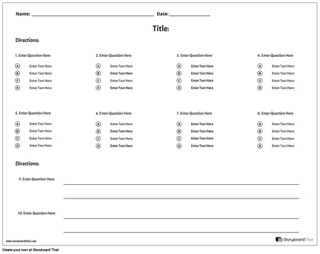 Test & Quiz Templates — Test & Quiz Maker | StoryboardThat