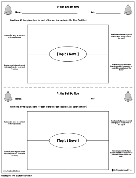 Create Bell Ringer Activities | Bell Ringer Template | Storyboard THat
