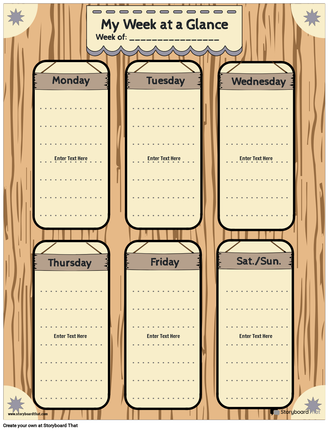 Weekly Planner 3 Storyboard By Worksheet templates