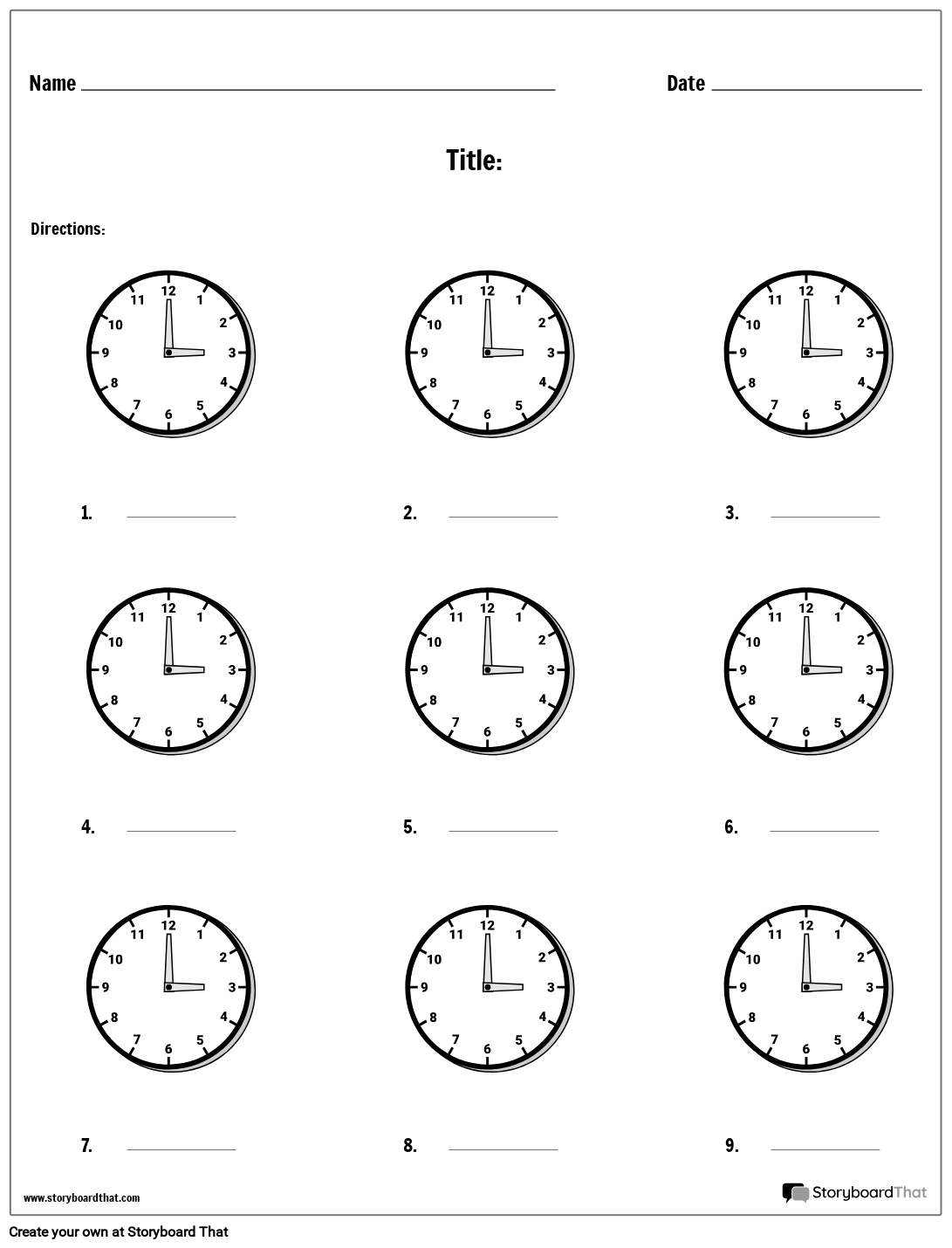 Telling Time Worksheets Oclock And Half Past Clock Worksheets To 1